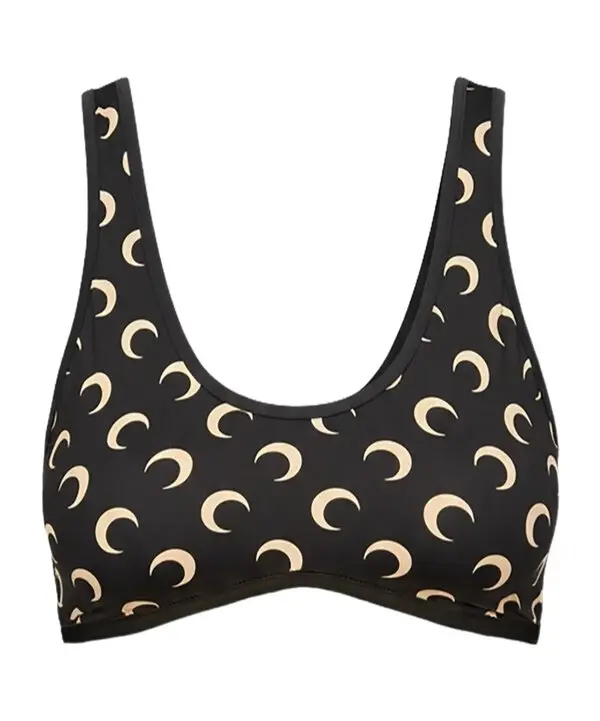 MARINE SERRE Moon Printed Scoop Neck Top