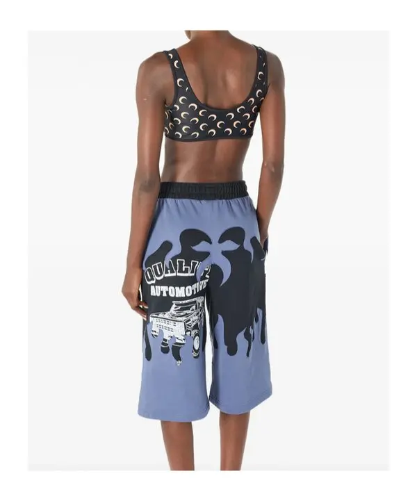 MARINE SERRE Moon Printed Scoop Neck Top