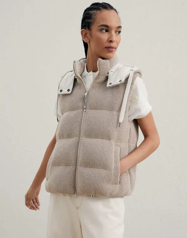 Brunello Cucinelli Down Padded Knit Gilet