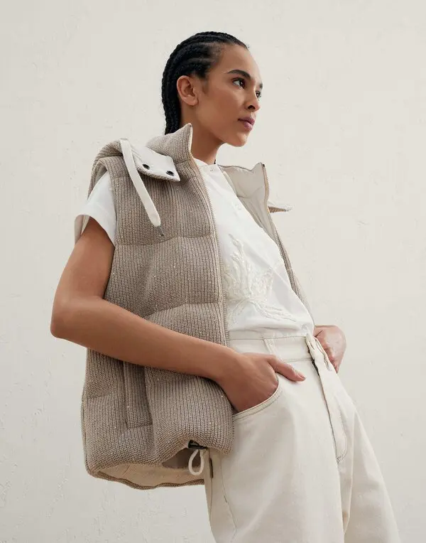 Brunello Cucinelli Down Padded Knit Gilet