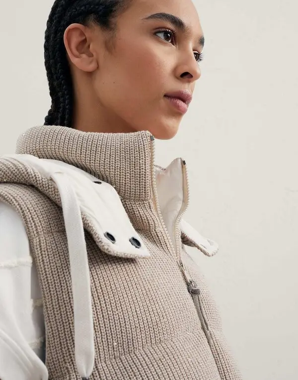 Brunello Cucinelli Down Padded Knit Gilet