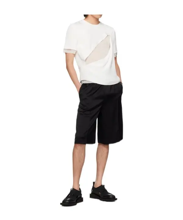 PETER DO Silk T-shirt With Asymmetrical Slit