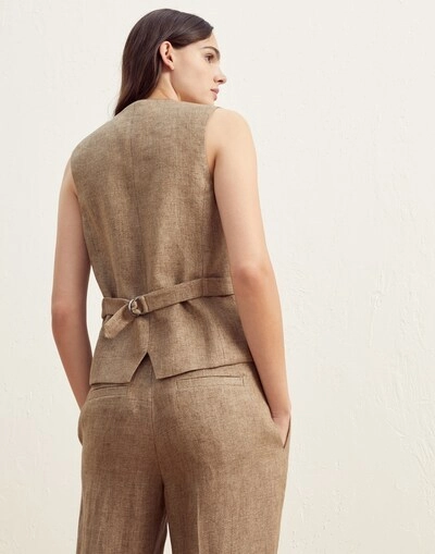 Brunello Cucinelli Single-breasted Linen Waistcoat