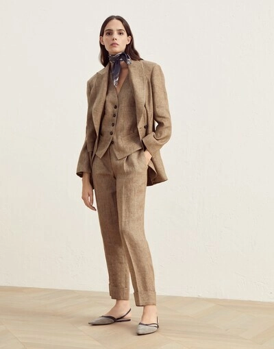 Brunello Cucinelli Single-breasted Linen Waistcoat