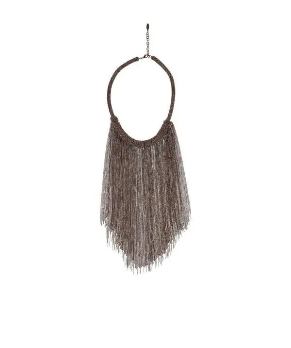 Brunello Cucinelli Chain-embellished Choker Necklace - Gray