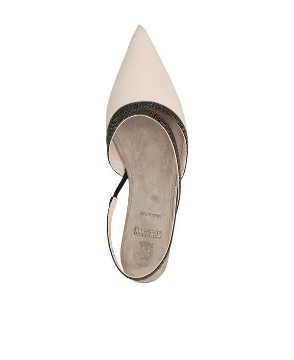 Brunello Cucinelli Slingback Pointed-toe Shoes