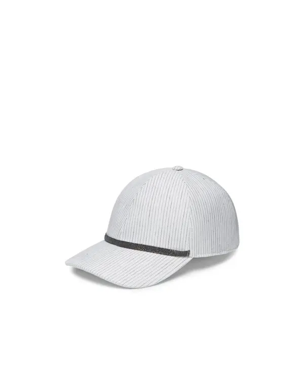 Brunello Cucinelli Embellished Baseball Cap - White