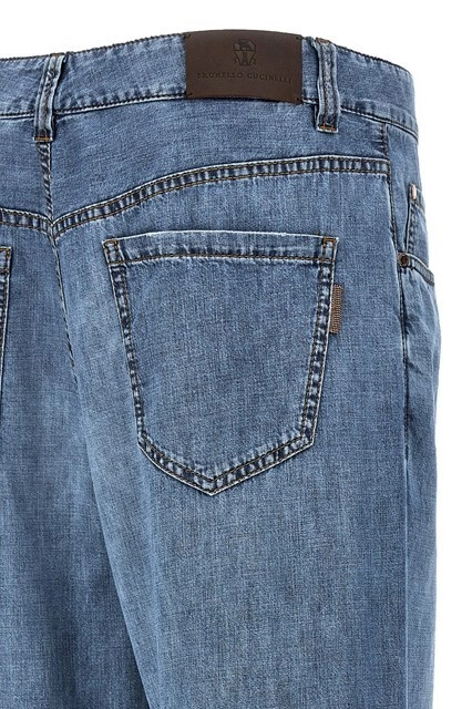 Brunello Cucinelli High-waisted Straight-leg Jeans With Monili Chain Detail