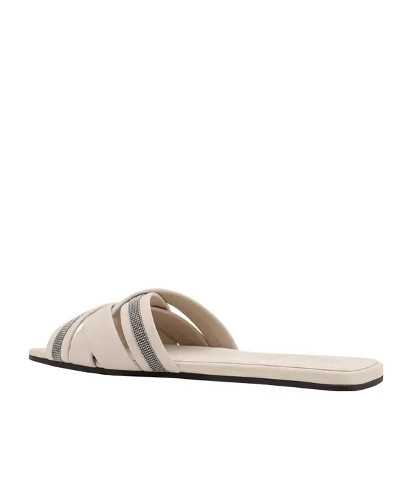 Brunello Cucinelli Beaded Slip-on Sandals
