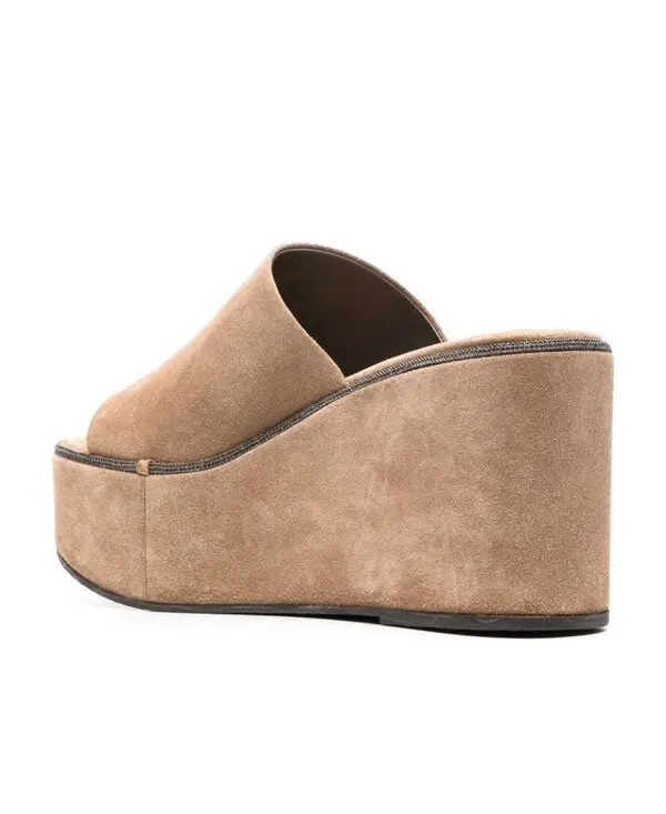 Brunello Cucinelli Platform Sole Mules