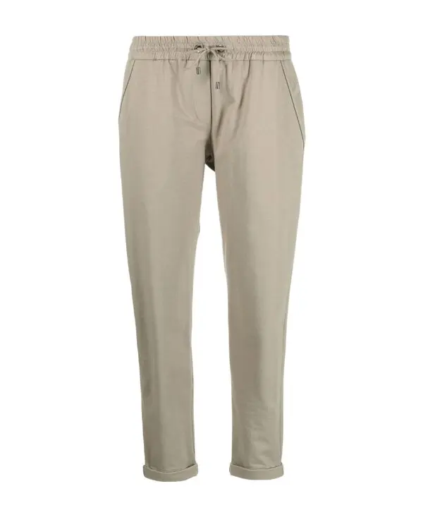 Brunello Cucinelli Sparkling Lamé Fine-knit Trousers