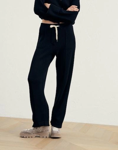 Brunello Cucinelli Ribbed Drawstring Waist Pants