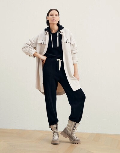 Brunello Cucinelli Ribbed Drawstring Waist Pants