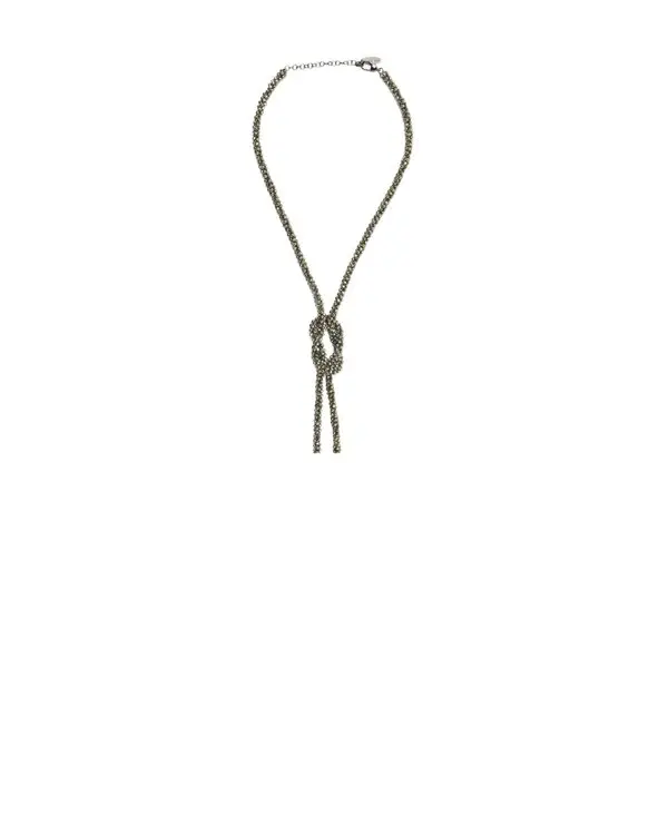 Brunello Cucinelli Beaded Knot Necklace