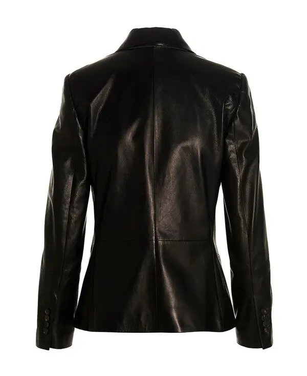 Brunello Cucinelli Double-breasted Leather Jacket