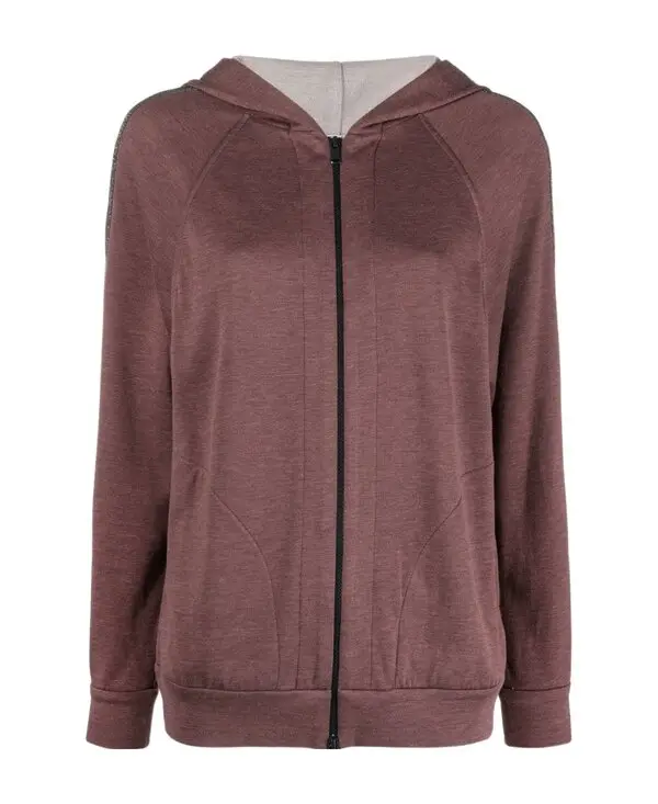 Brunello Cucinelli Jersey-knit Drawstring Zipped Hoodie