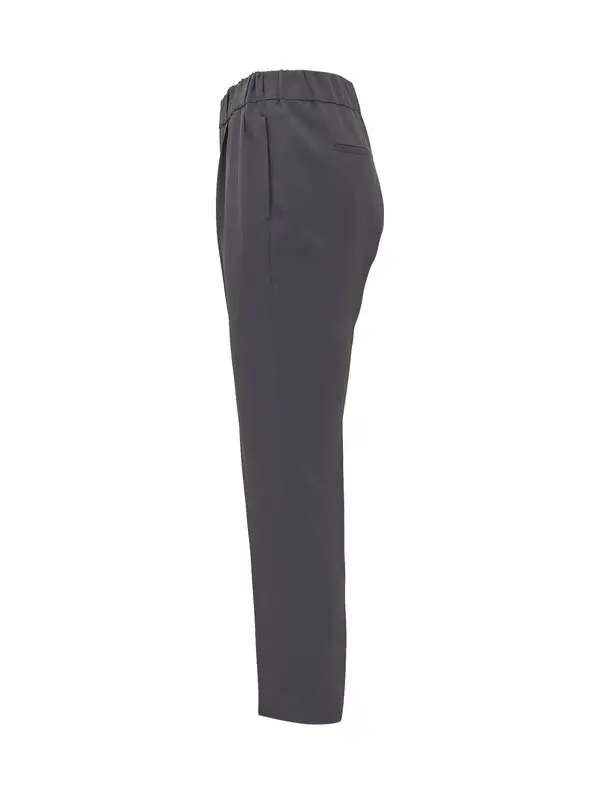 Brunello Cucinelli Cropped Trousers With Elasticated Waist