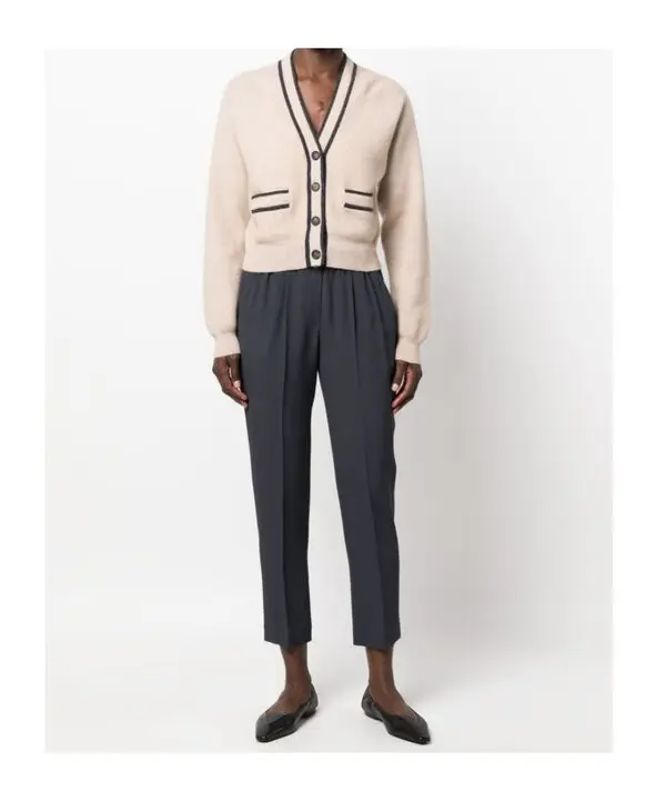 Brunello Cucinelli Cropped Trousers With Elasticated Waist