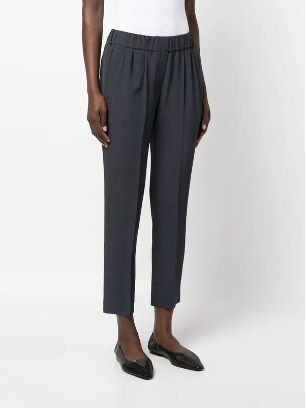 Brunello Cucinelli Cropped Trousers With Elasticated Waist