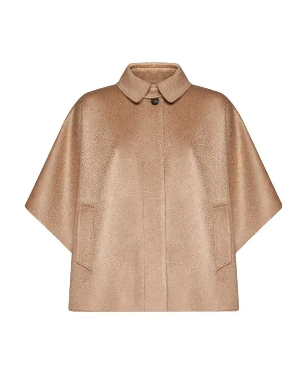 Brunello Cucinelli Button Collar Cape Jacket