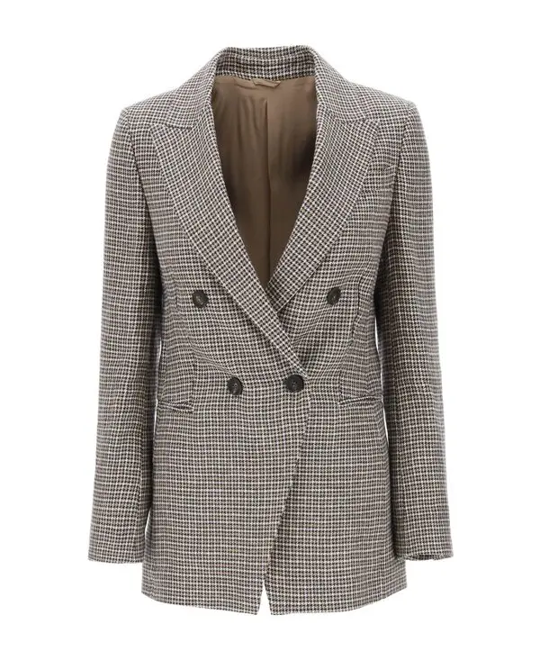 Brunello Cucinelli Double-breasted Blazer - Gray