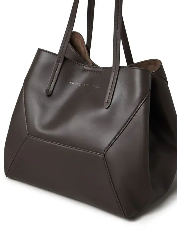 Brunello Cucinelli Bc Duo Embellished Small Tote Bag - Brown