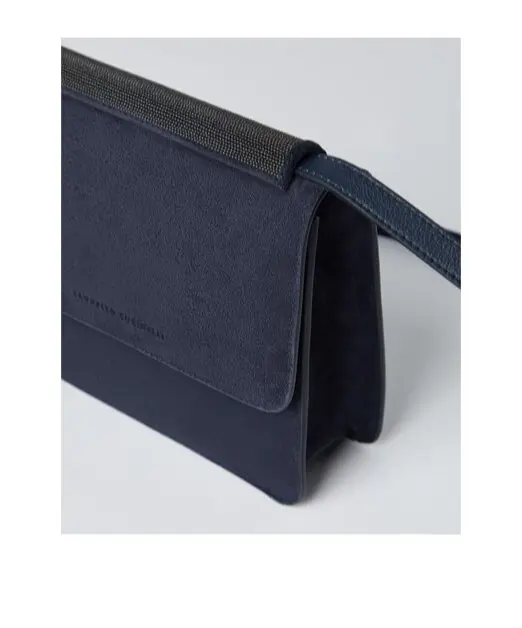 Brunello Cucinelli Bead-detailing Suede Crossbody Bag