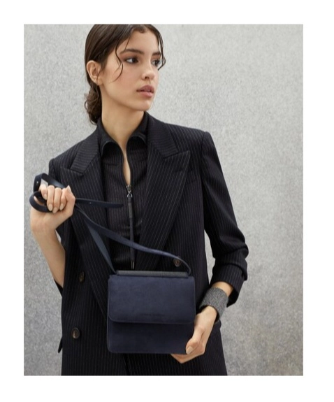 Brunello Cucinelli Bead-detailing Suede Crossbody Bag