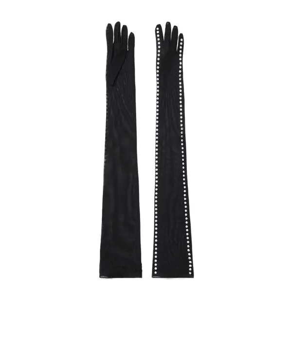 Oseree Crystal-embellished Long Gloves