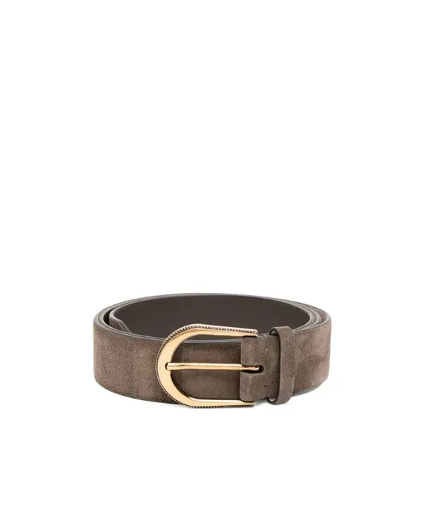 Brunello Cucinelli Brushed-effect Leather Belt - Brown