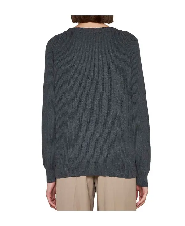 Brunello Cucinelli Ribbed Knit Cotton Jumper
