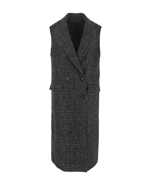 Brunello Cucinelli Checked Sleeveless Vest