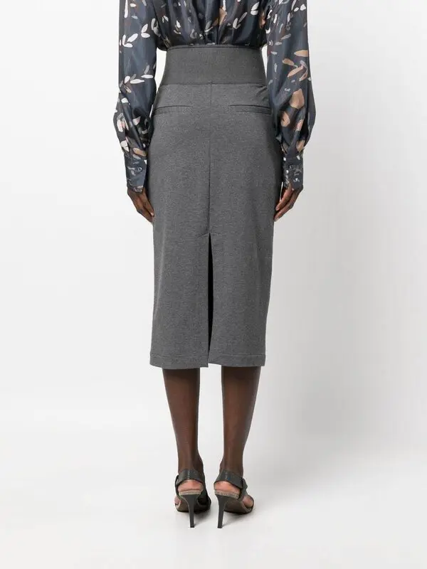 Brunello Cucinelli High-waisted Knitted Pencil Skirt