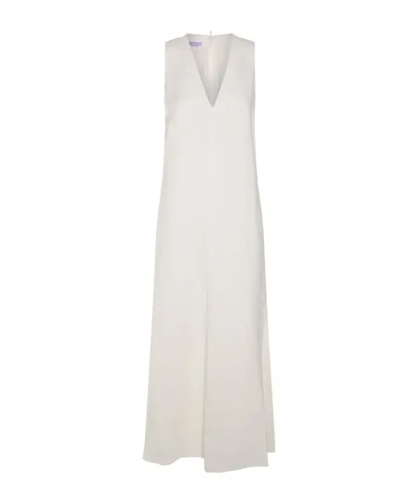 Brunello Cucinelli V-neck Side-slit Dress