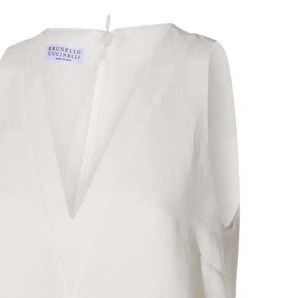 Brunello Cucinelli V-neck Side-slit Dress