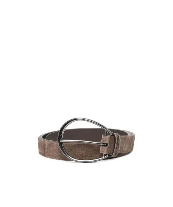 Brunello Cucinelli Pointed Tip Buckle Belt