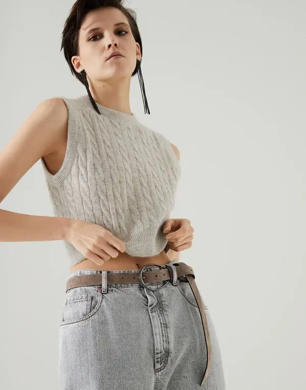 Brunello Cucinelli Pointed Tip Buckle Belt