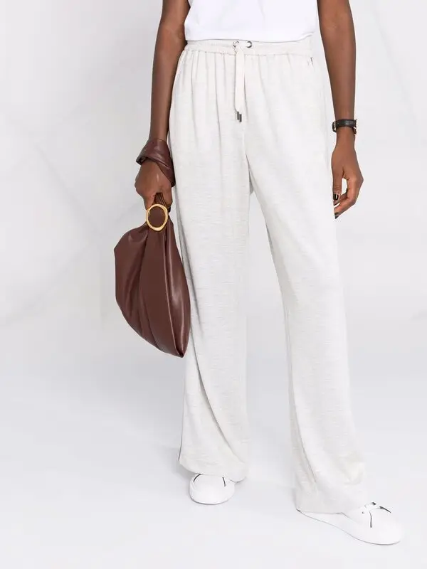 Brunello Cucinelli Monili-chain Wide-leg Track Pants