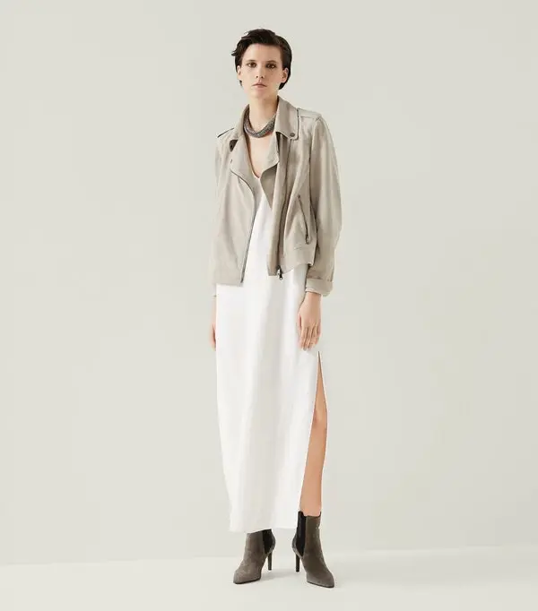 Brunello Cucinelli Suede Biker Jacket