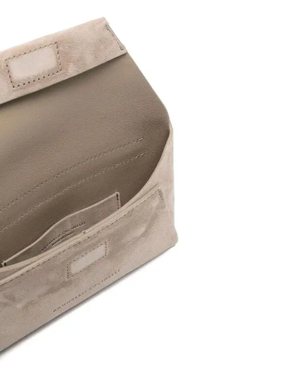 Brunello Cucinelli Envelope-design Suede Crossbody Bag