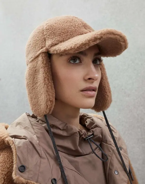 Brunello Cucinelli Shearling Trapper Baseball Cap
