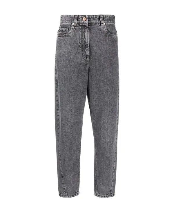 Brunello Cucinelli High-rise Tapered Jeans