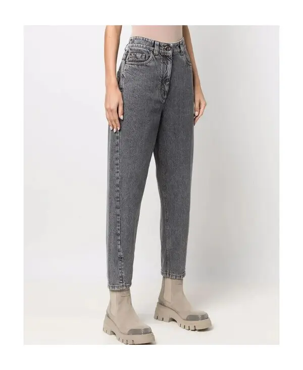 Brunello Cucinelli High-rise Tapered Jeans
