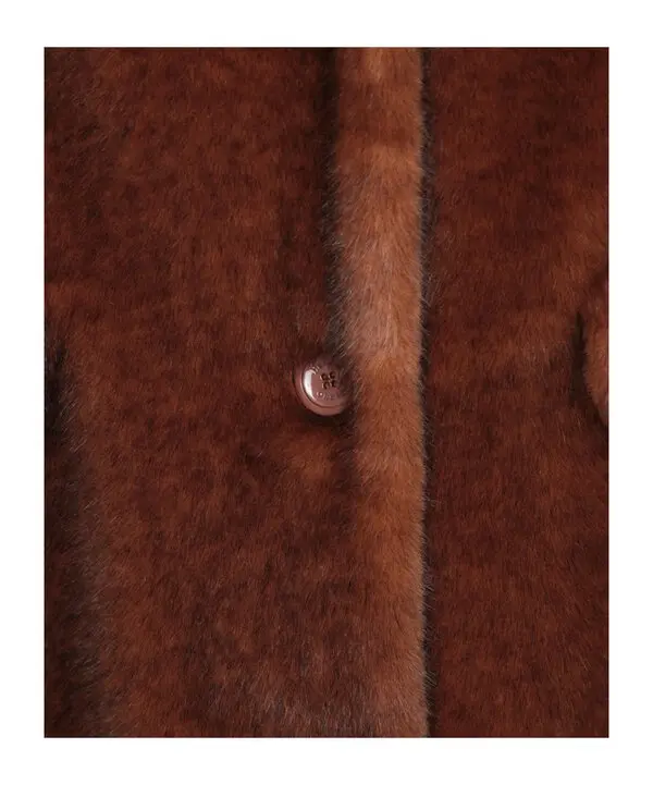 Herno Faux Fur Single Breasted Coat