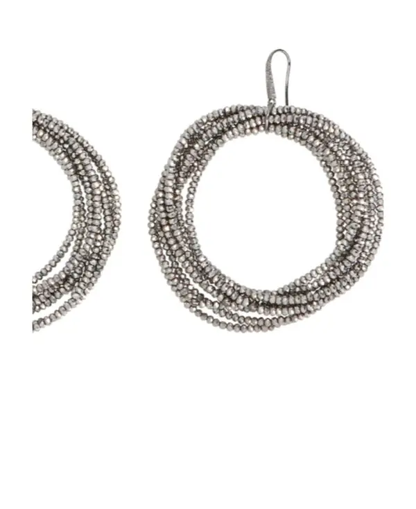 Brunello Cucinelli Large Spinel Bead Hoop Earrings