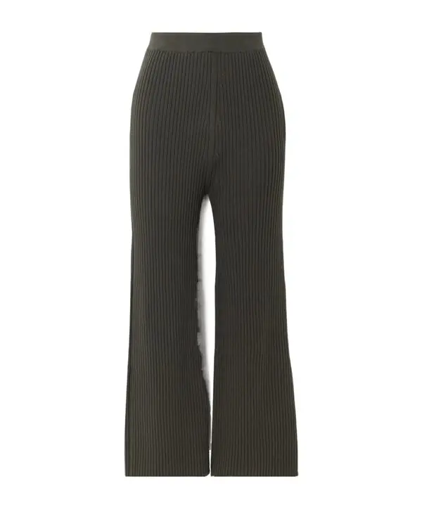 LAUREN MANOOGIAN High-waisted Ribbed Knit Pants