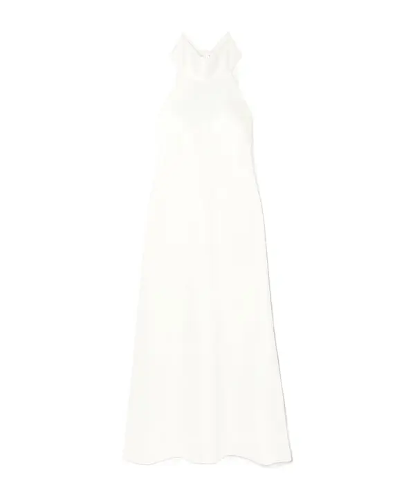 Galvan Halter Neck Satin Midi Dress