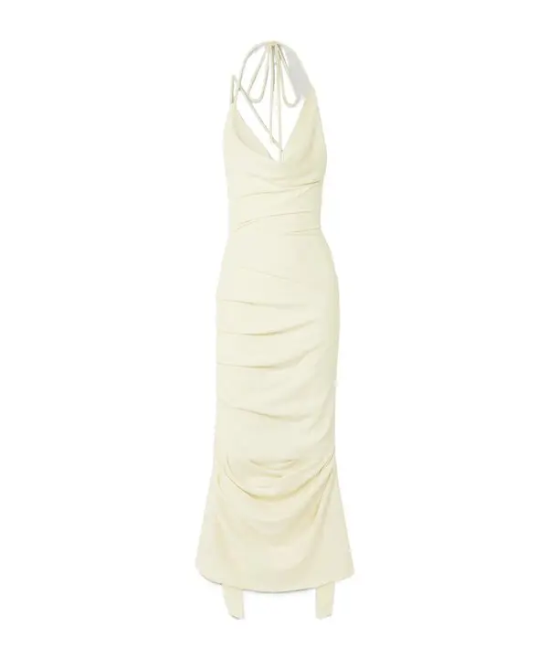 A.W.A.K.E. Mode Printed Stretch Crepe Gown
