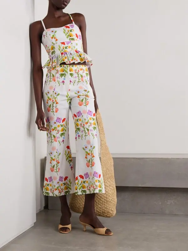 Borgo De Nor High-waisted Cropped Flare Pants