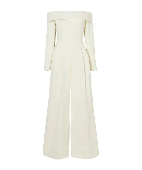 EMILIA WICKSTEAD Off-shoulder Wide-leg Jumpsuit - No